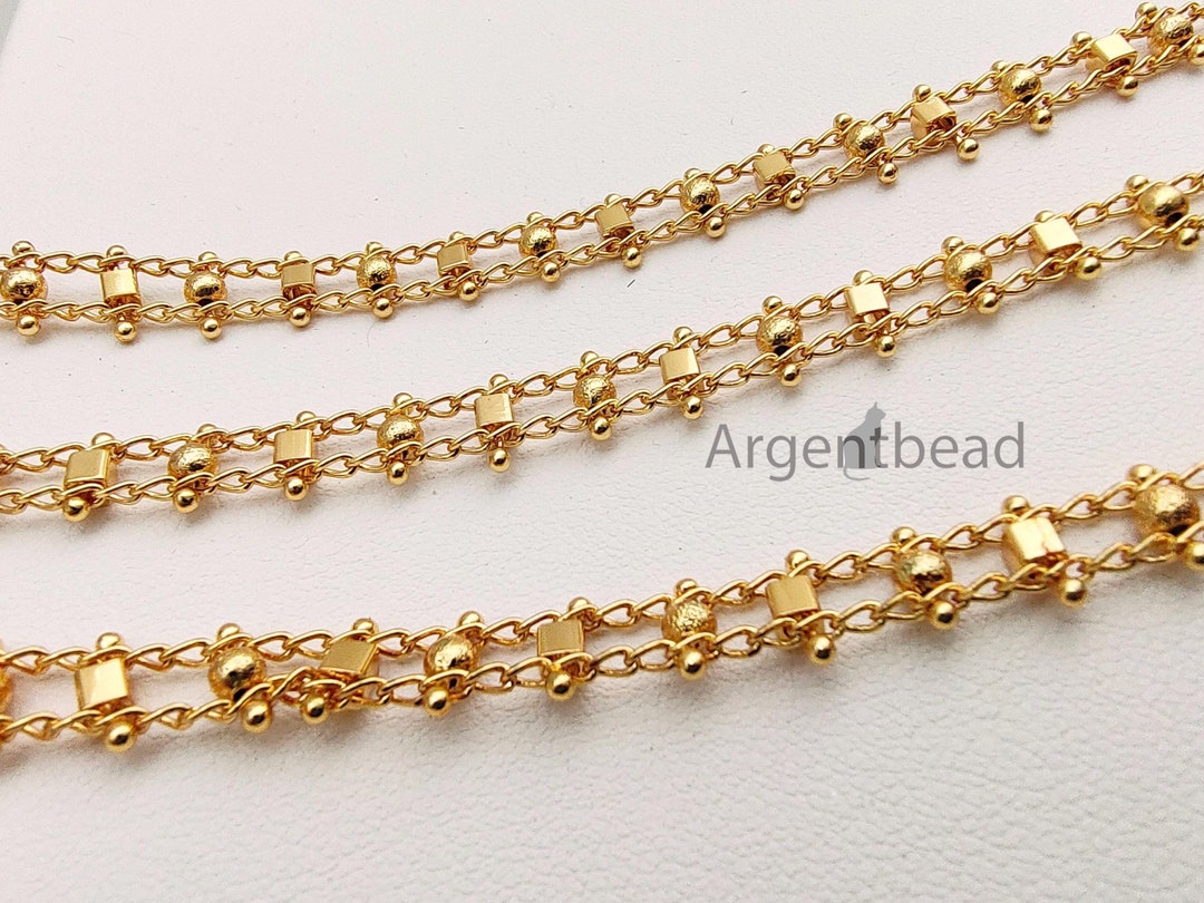 Best Seller 1M 4x10mm 18k Gold Brass Cable Chain, Textured Lightweight ...