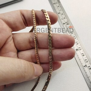 1metre Medium 4mm Brass Snake Chain Necklace/ Brass Cobra Chains Raw ...