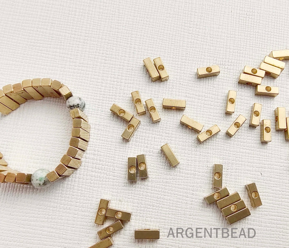 30pcs Raw Brass Rectangle Connectors : 10mm Jewelry Making Supplies ...