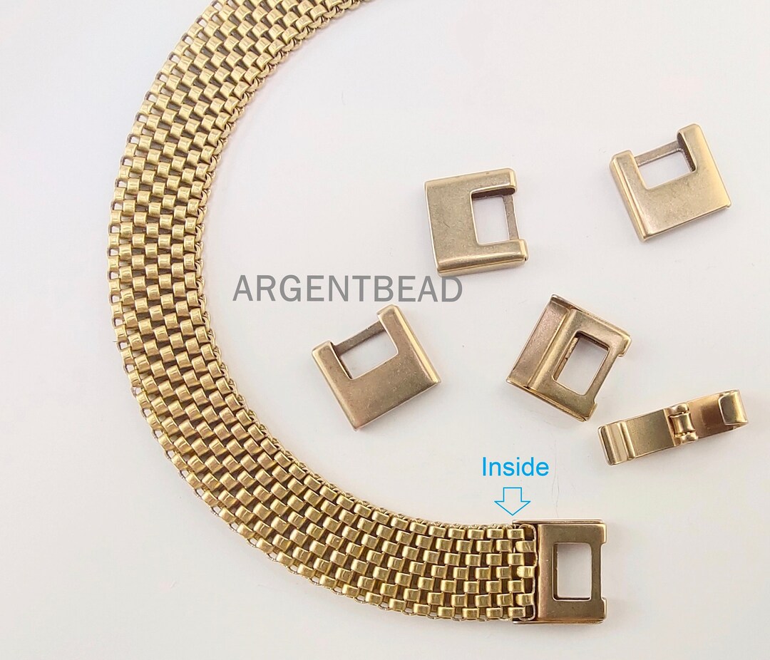 Best 0.5 Meter of Shiny Gold Brass Mesh Chain Necklace,11.30mm Mesh ...