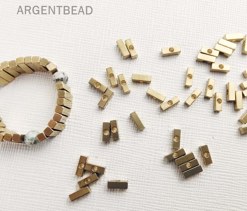 30pcs Raw Brass Rectangle Connectors : 10mm Jewelry Making Supplies ...