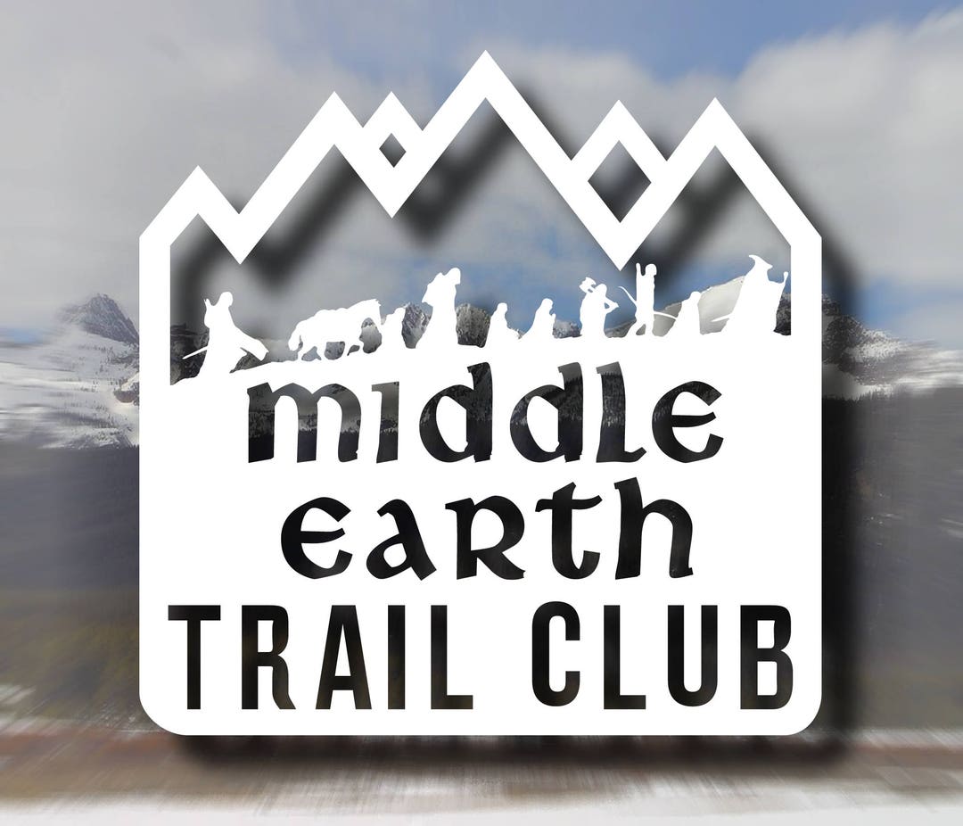 Middle Earth Trail Club Vinyl Decal LOTR Decal, LOTR Sticker, Lord of ...