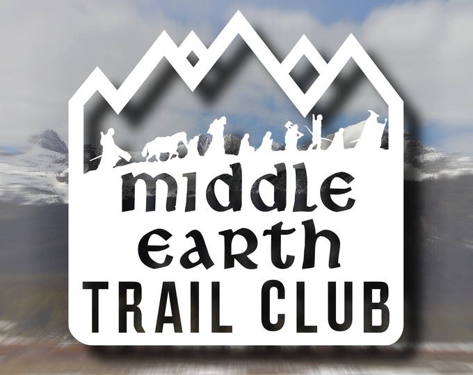 Middle Earth Trail Club Vinyl Decal LOTR Decal, LOTR Sticker, Lord of ...