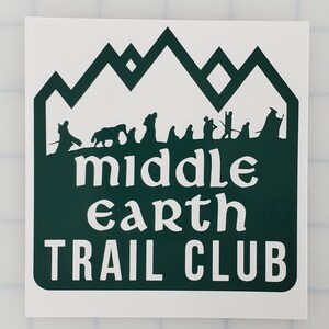 Middle Earth Trail Club Vinyl Decal LOTR Decal, LOTR Sticker, Lord of ...