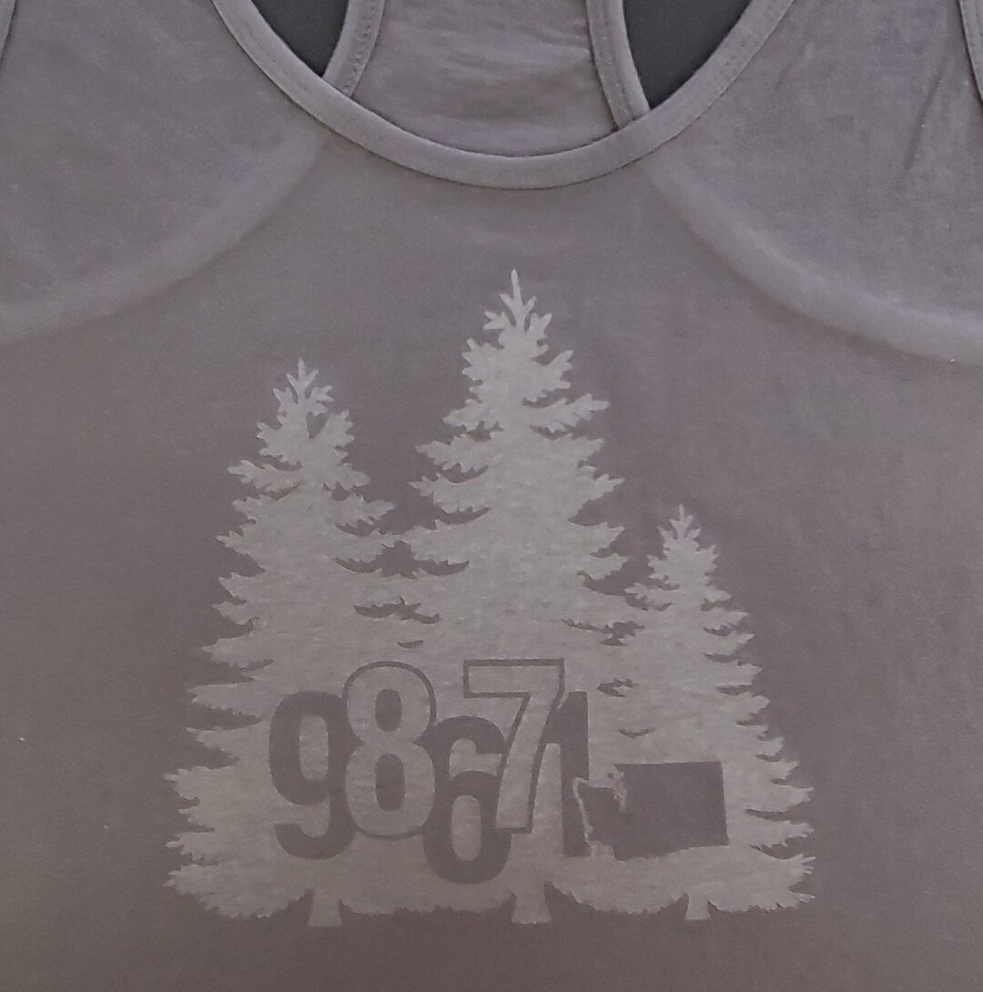 98671 Zip Code Trees & Washington State Racerback Tank Top - Etsy