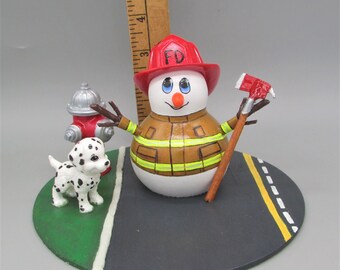Fireman Snowman | Etsy