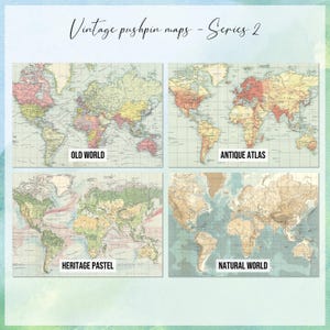 Personalised Old World Map Pinboard, Canvas Travel Pin Map, Push Pin ...