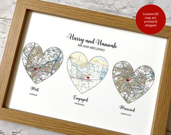 Framed Os Map | Etsy UK