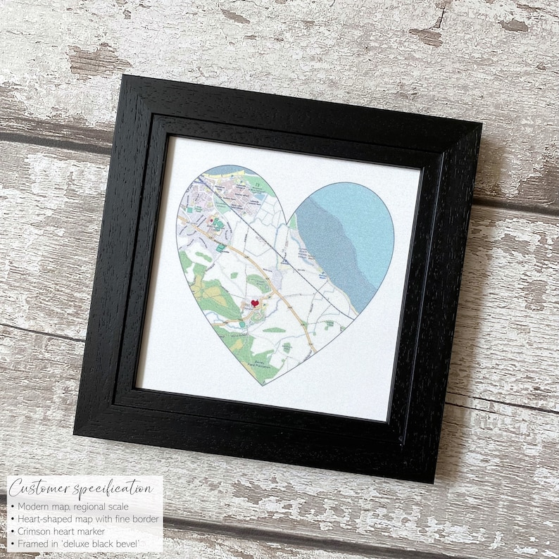 Modern Real Silk Map Art Gift, 4th 12th Wedding Anniversary Present ...