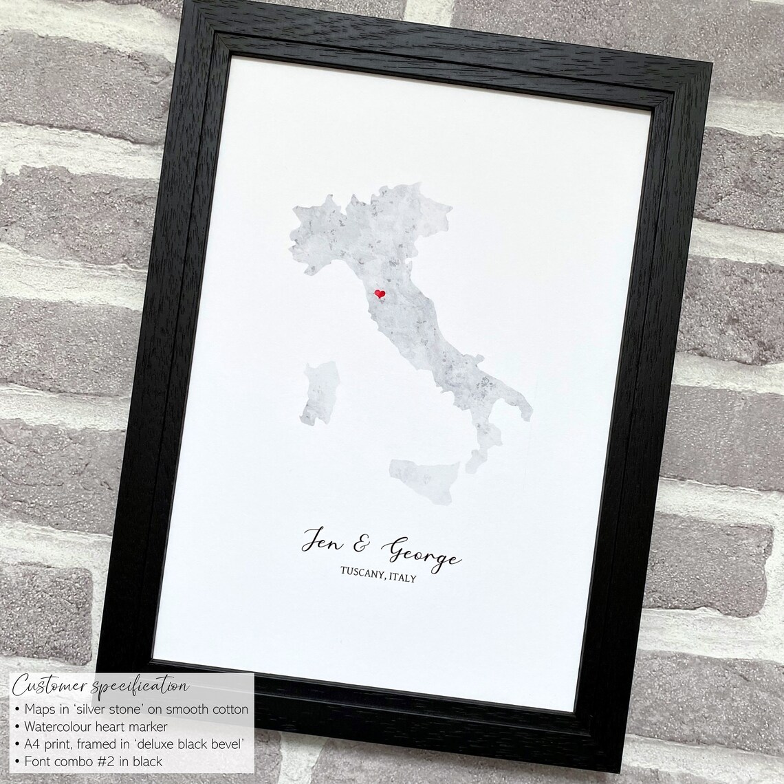 Long Distance Relationship Map Gift, Wedding Gift Map Print, Country ...