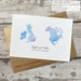 Two Country Outline Maps, Custom Two Location Love Map, Family ...