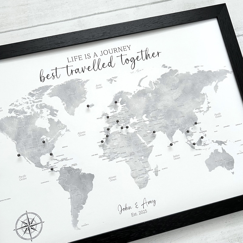Custom Family Map Watercolor - Etsy UK