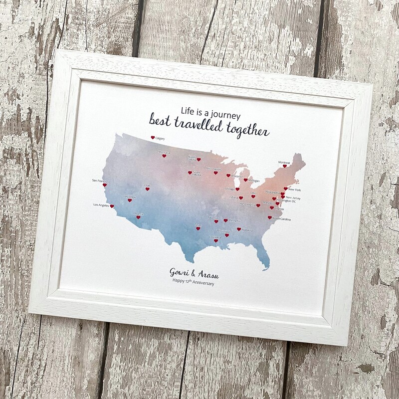 Anniversary Map - Etsy UK