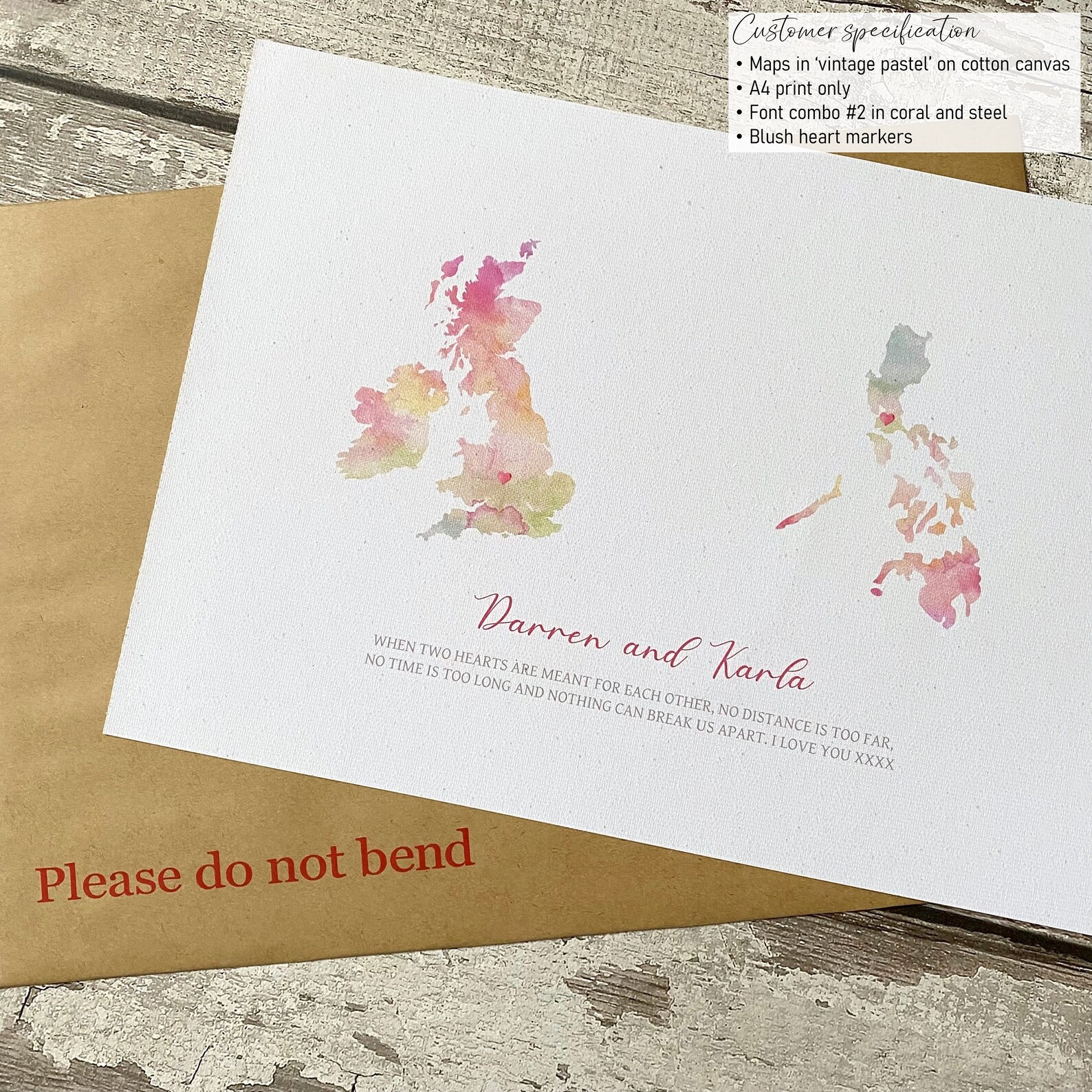 Custom Two Location Love Map Long Distance Relationship Gift - Etsy UK