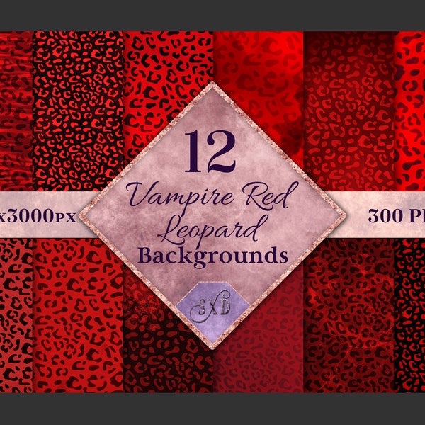 Red Leopard Print - Etsy