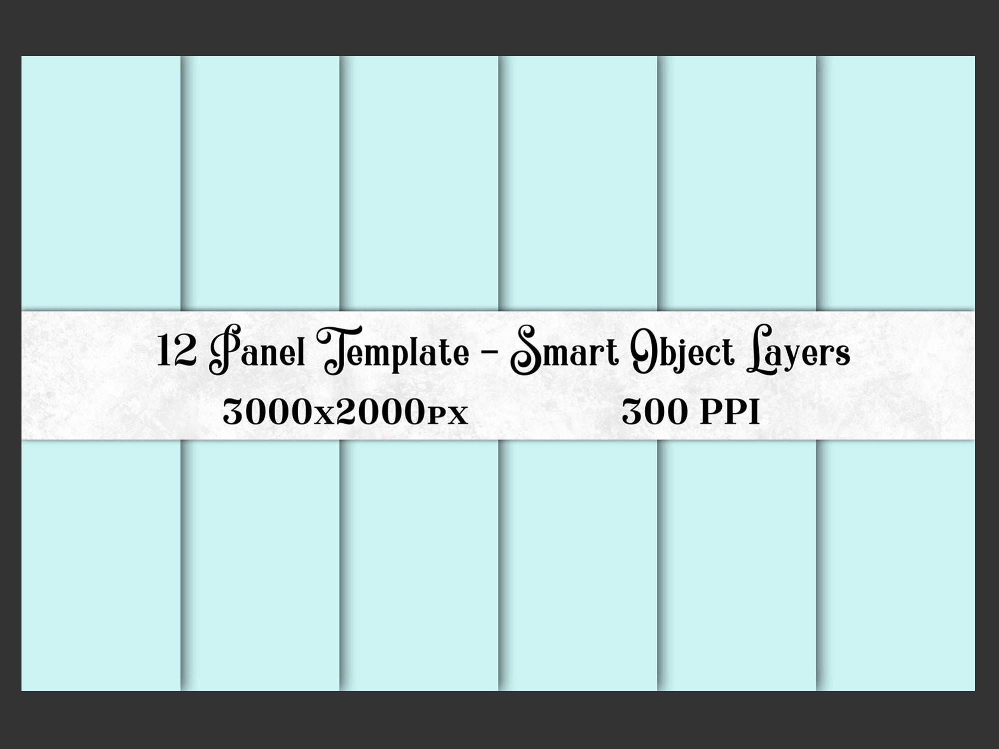 12 Panel Photoshop Template With Smart Object Layers - Etsy