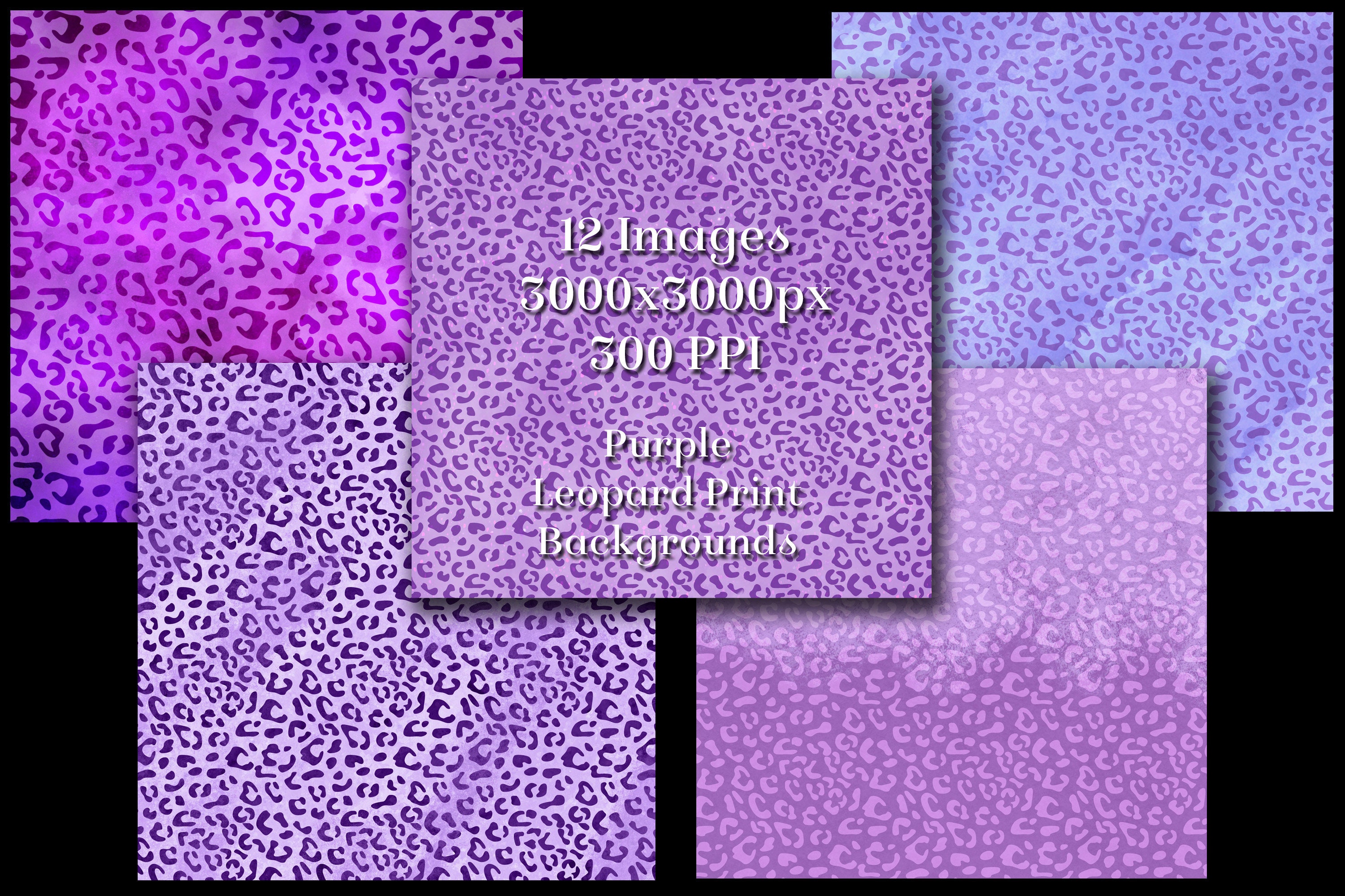 Purple Leopard Print Backgrounds - 12 Image Textures Set - Etsy