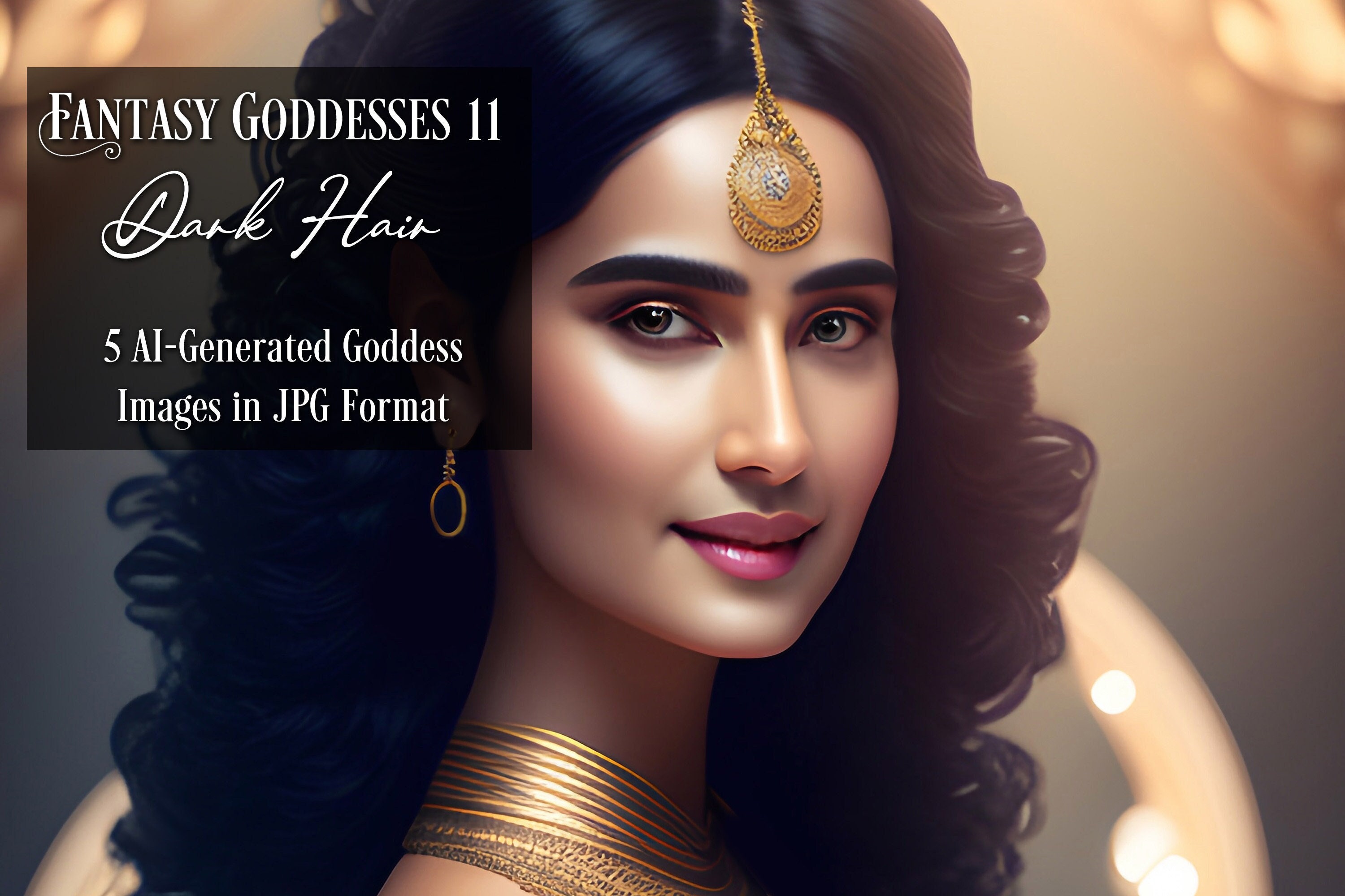 Fantasy Goddesses 11 AI Art Collection Dark Hair - Etsy