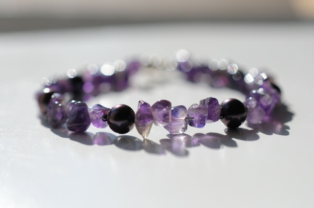 Amethyst Bracelet, Arm Candy Bracelet, Stackable Bracelet, Friendship ...