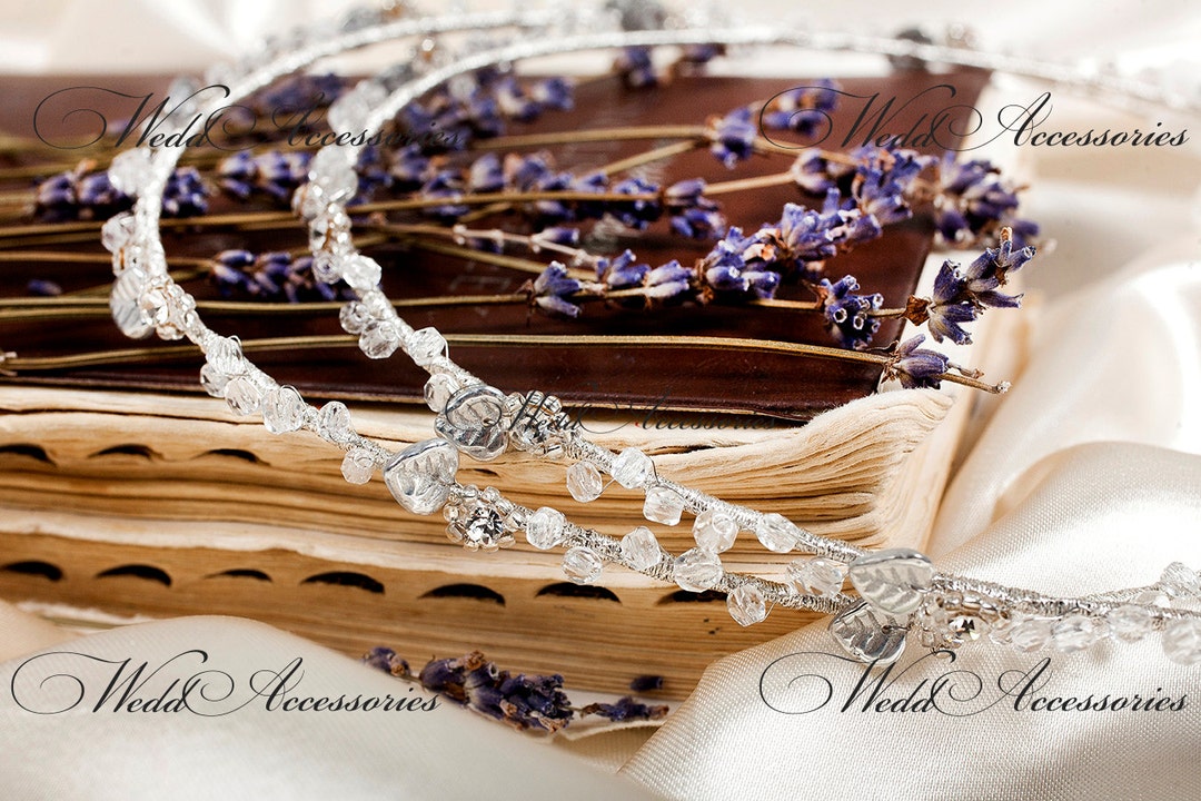 Stefana Handmade Greek Wedding Stephana From Clear Crystals, Crystal ...