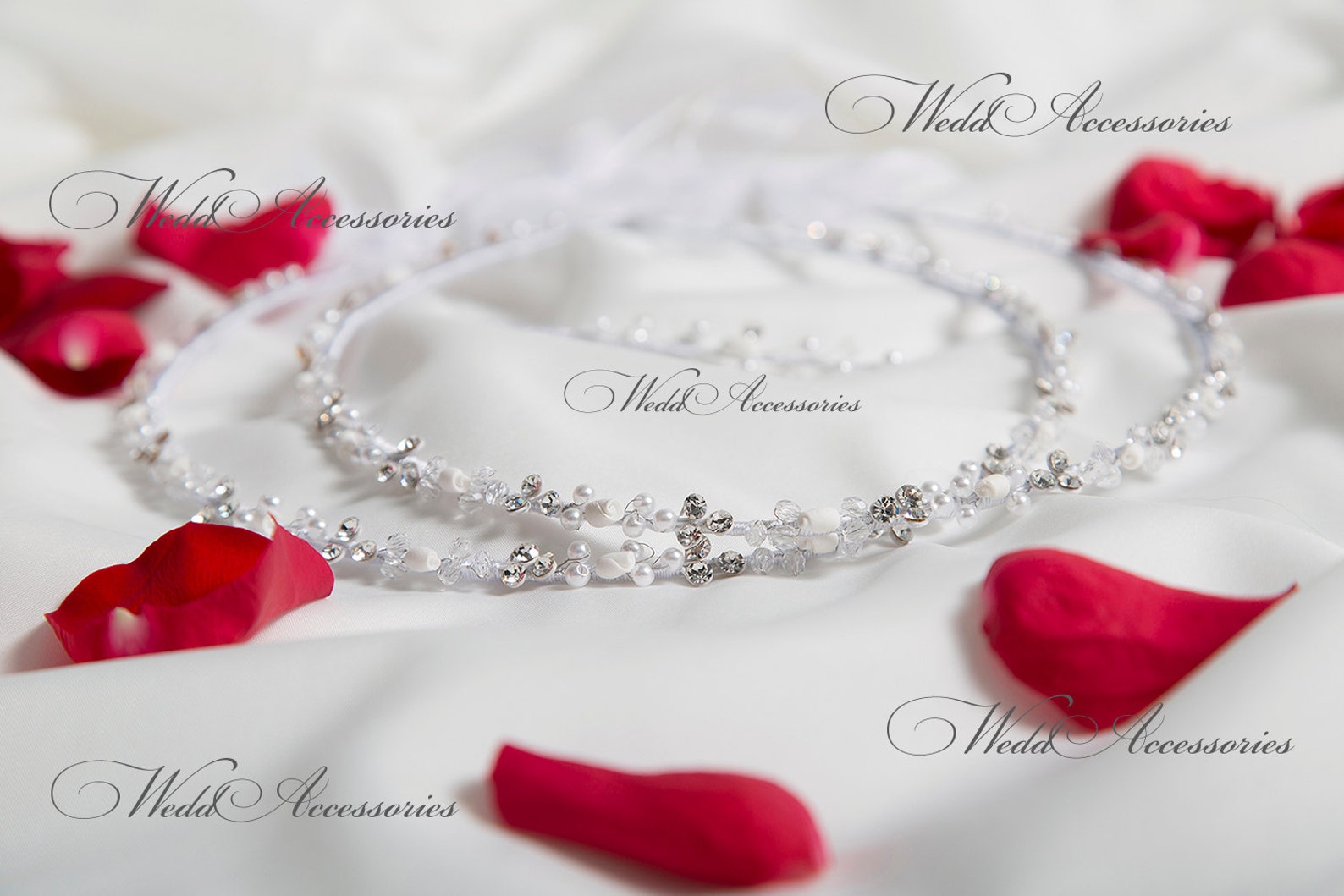 Stefana Handmade Greek Wedding Stephana From Porcelain Flowers Crystals ...