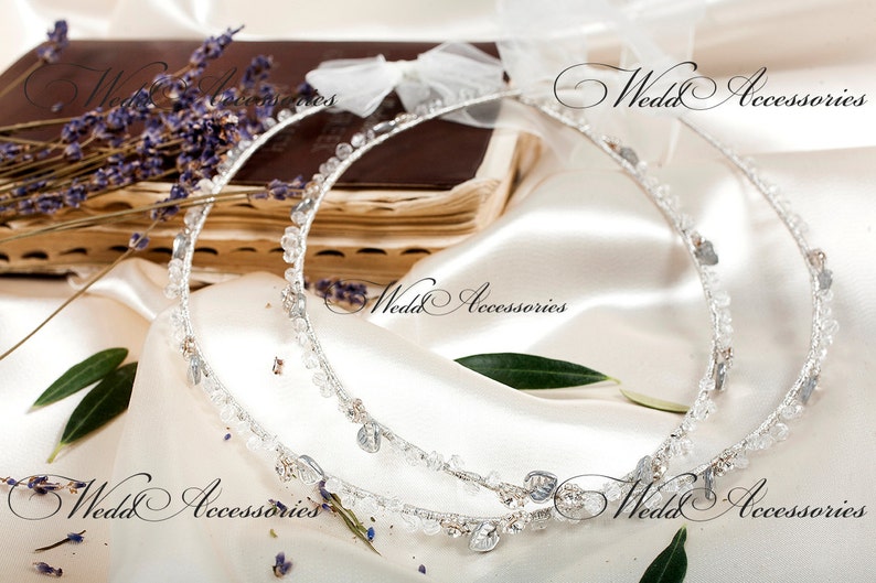 Stefana Handmade Greek Wedding Stephana From Clear Crystals, Crystal ...