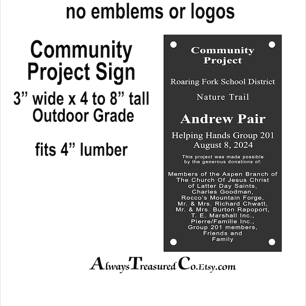 Eagle Scout Project Plaque - Etsy