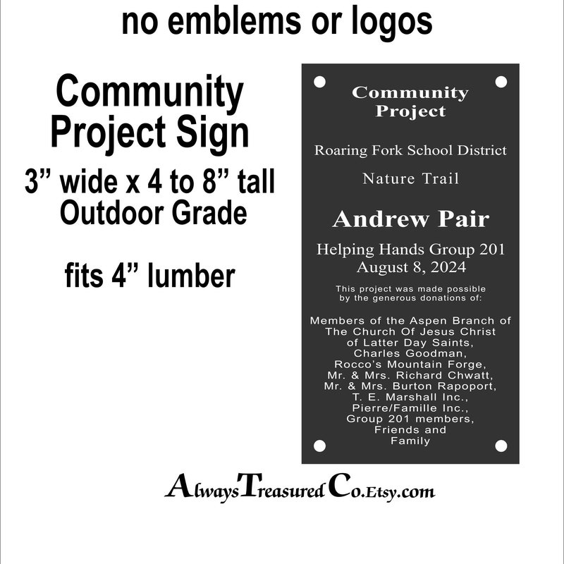 Eagle Scout Project Plaque - Etsy