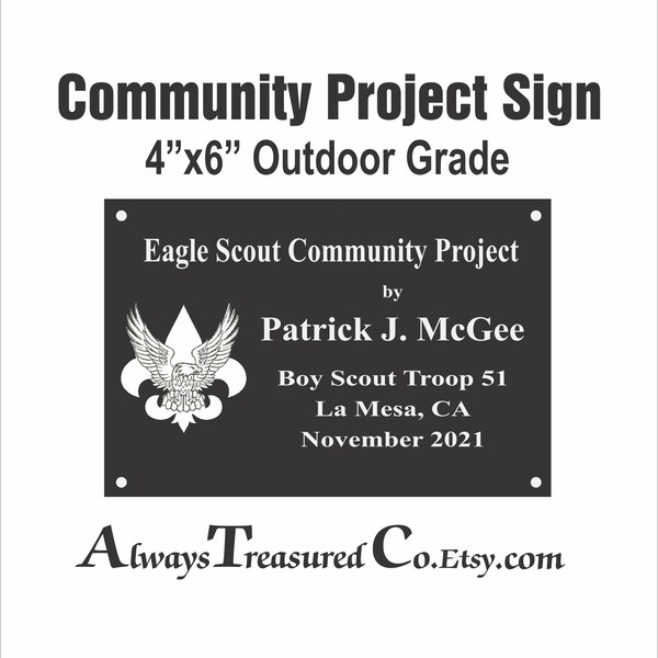 Eagle Scout Project Plaque - Etsy