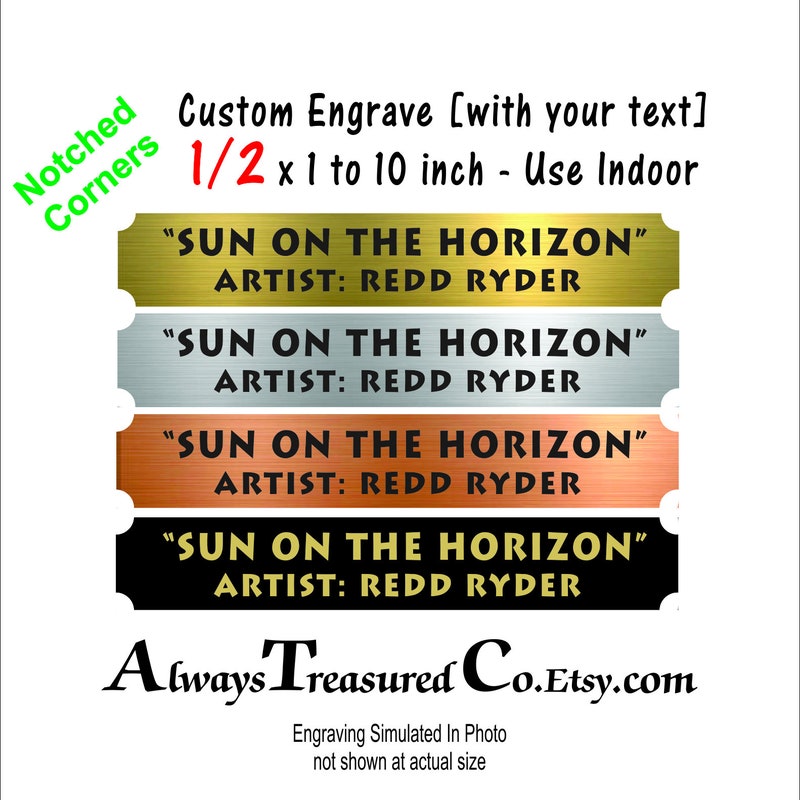 1/2 Inch Engraved Tag - Etsy