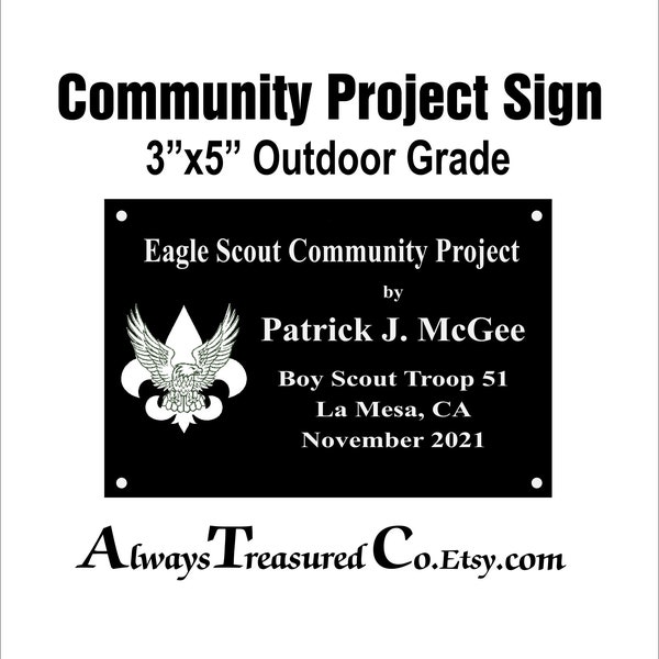 Eagle Scout Project Plaque - Etsy