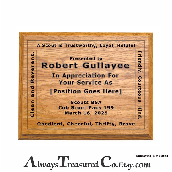 Volunteer Appreciation Plaque - Etsy