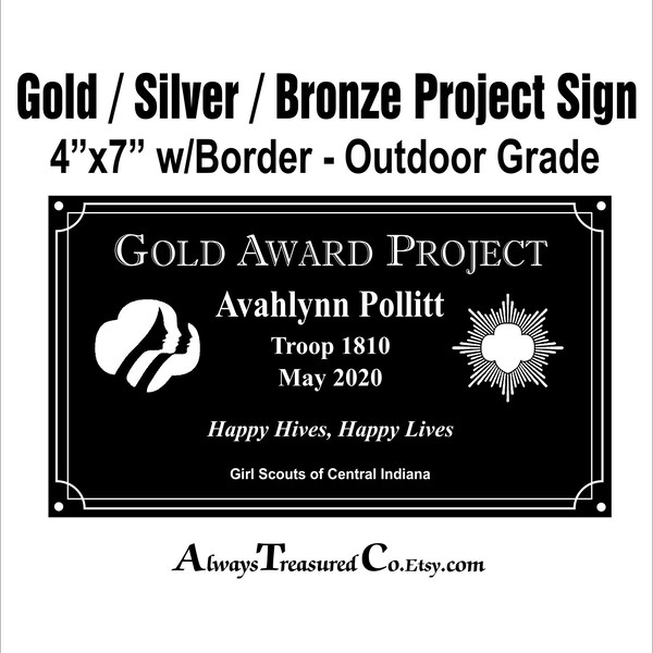 Gold Award Girl Scout - Etsy