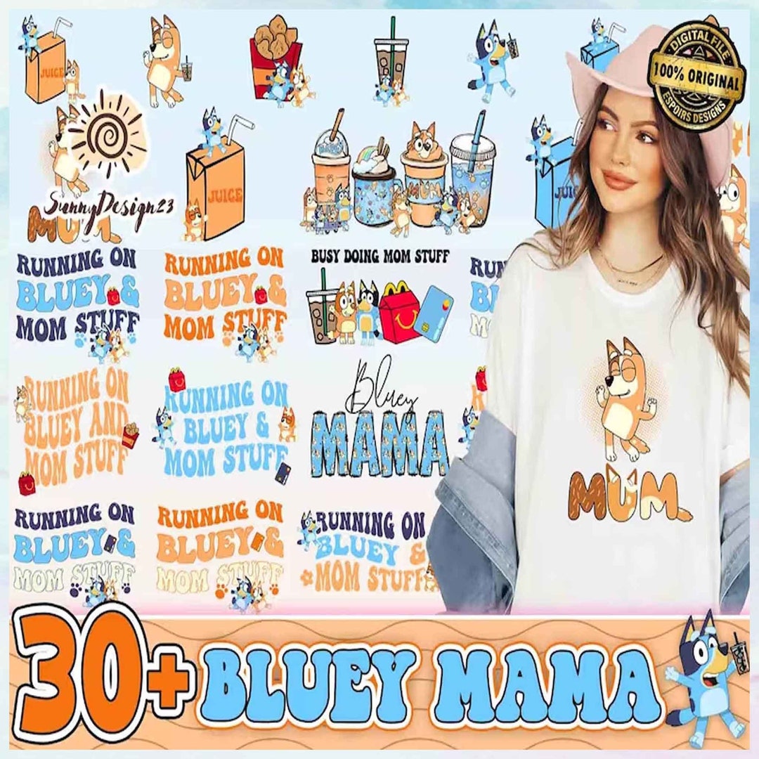 Chilli Mama Png Bundle, Bluey Mom Chilli Heeler Png, Being Mom is ...