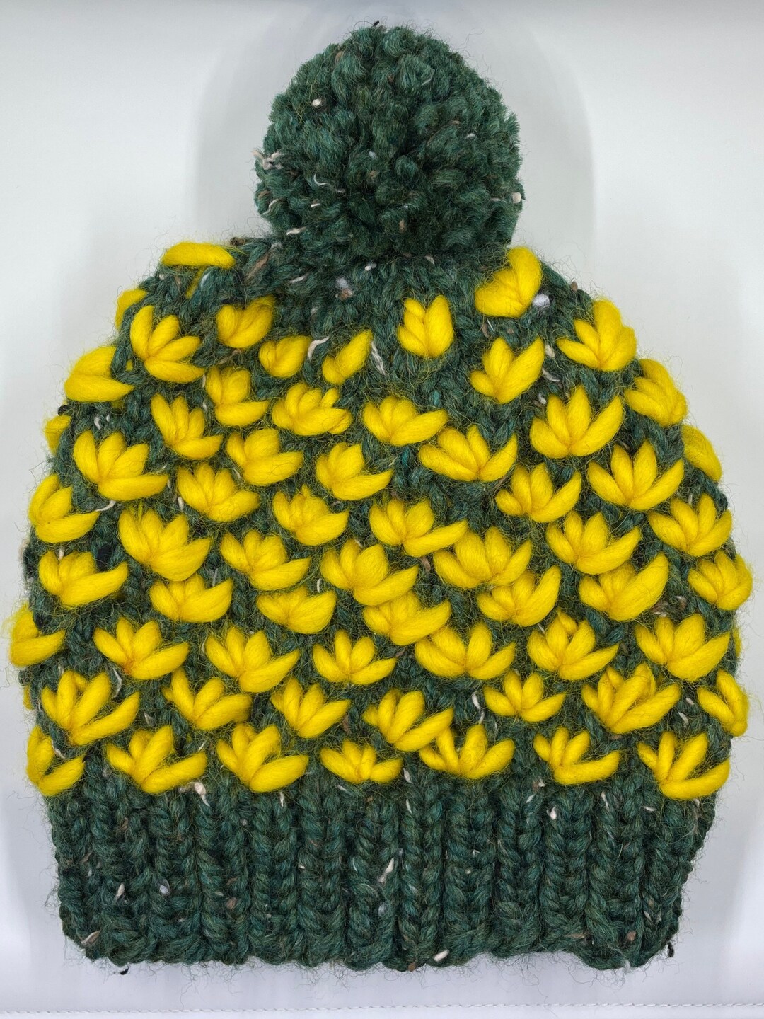 Lotus Flower Beanie, Knit Hat, Wool Hat, Chunky Hat, Lotus Hat ...