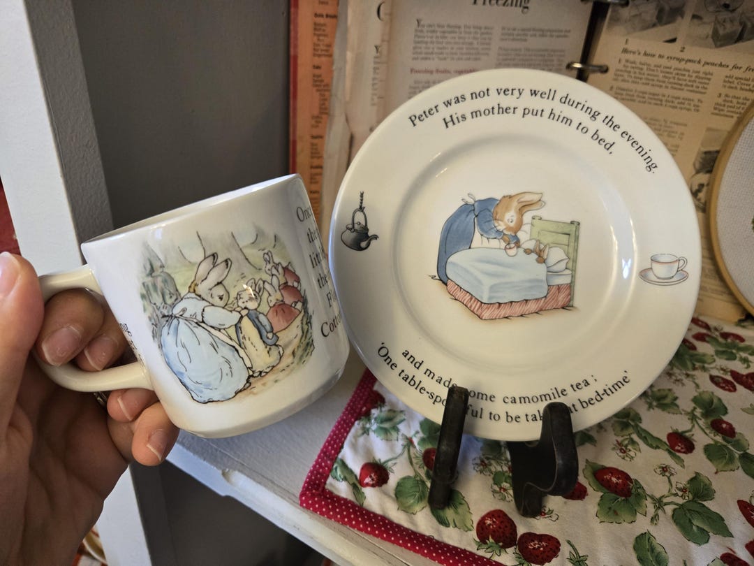 Vintage Peter Rabbit Beatrix Potter Wedgewood Tea Cup With Saucer - Etsy