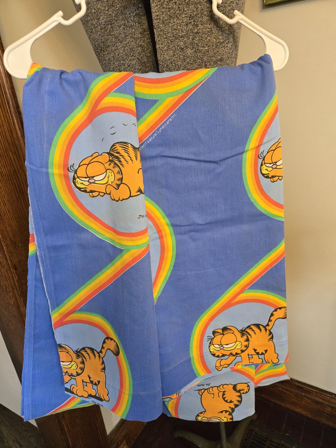 Vintage 1978 Garfield Rainbow Full Flat Sheet - Etsy