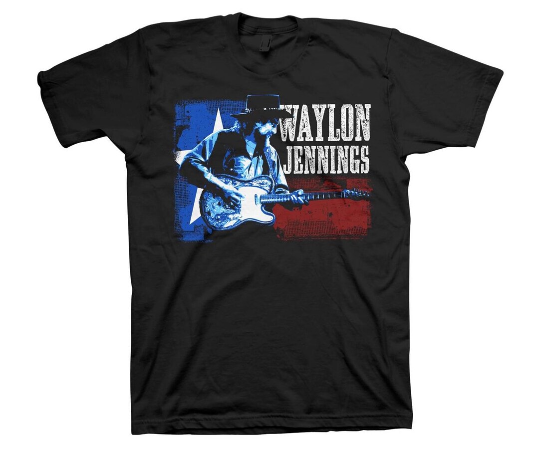 Waylon Jennings Red, White, & Blue M, L, XL, 2XL Black T-shirt - Etsy