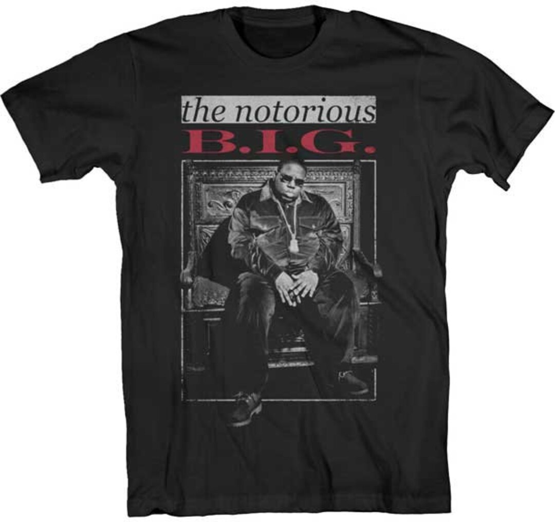 The Notorious B.I.G. Throne S, L Black T-shirt - Etsy