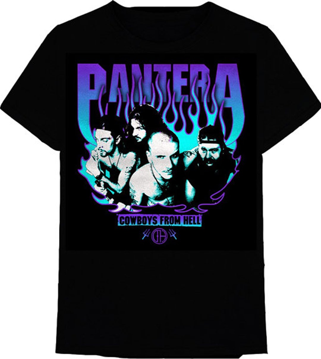 Pantera Purple Flames M, L, XL, 2XL Black T-shirt - Etsy