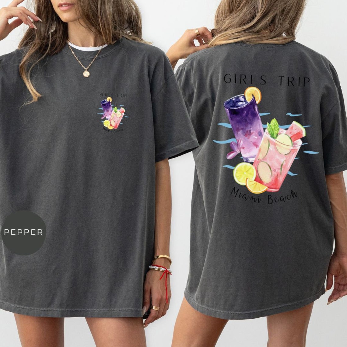 Girls Trip Miami Beach Destination Shirt, Personalized Bachelorette ...