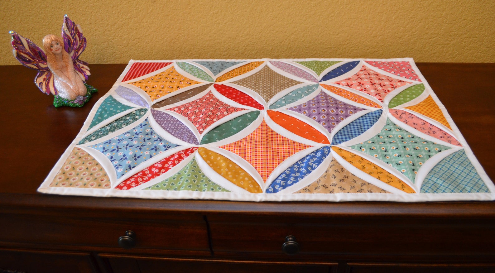 Cathedral Windows Table Topper/runner - Etsy