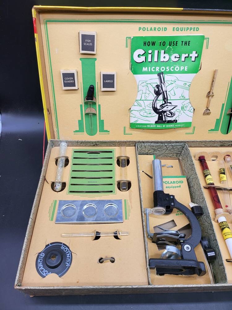 Vintage Gilbert Microscope Set No.5 18"x 10" X 4" - Etsy