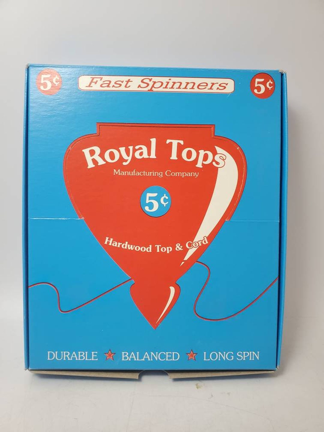 Vintage Royal Tops Manufacturing Company Wood Spinners With Cord Royal ...