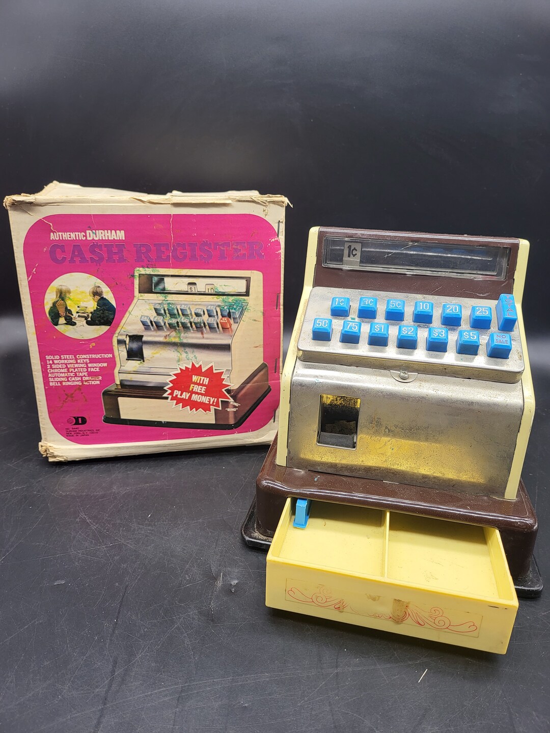Vintage Durham Industries Metal Toy Childs's Cash Register - Etsy