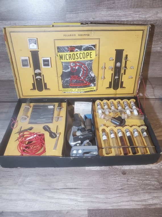 Vintage Gilbert Microscope Set No.5 18x 10 X - Etsy