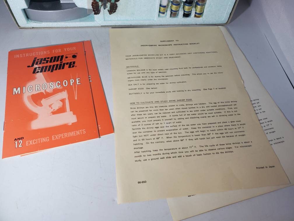 Jason 750 Power Zoom Microscope Set (1971) 15"x 10" X 4" - Etsy