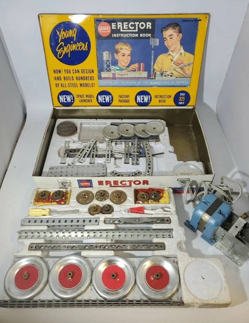 Vintage 1959 Gilbert Erector Set the Rocket Launcher Set 10053 - Etsy