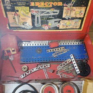 Vintage Gilbert Erector Set Metal Case 16"x 8"x 3" - Etsy