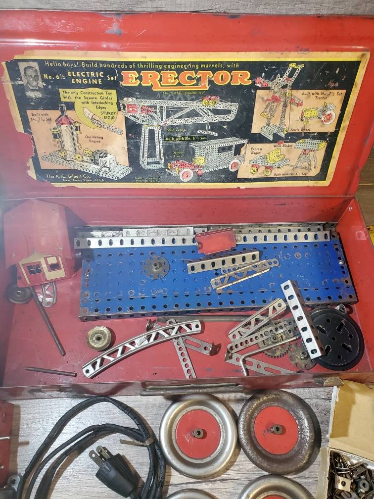 Vintage Gilbert Erector Set Metal Case 16"x 8"x 3" - Etsy